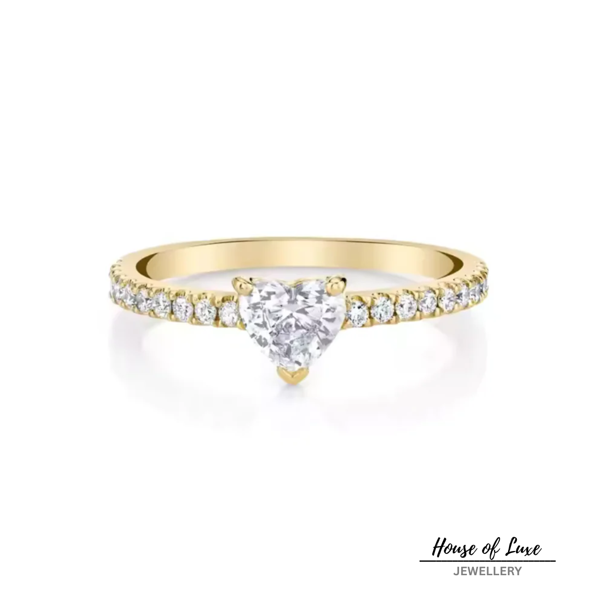 HEART CZ ENGAGEMENT RING – House Of Luxe